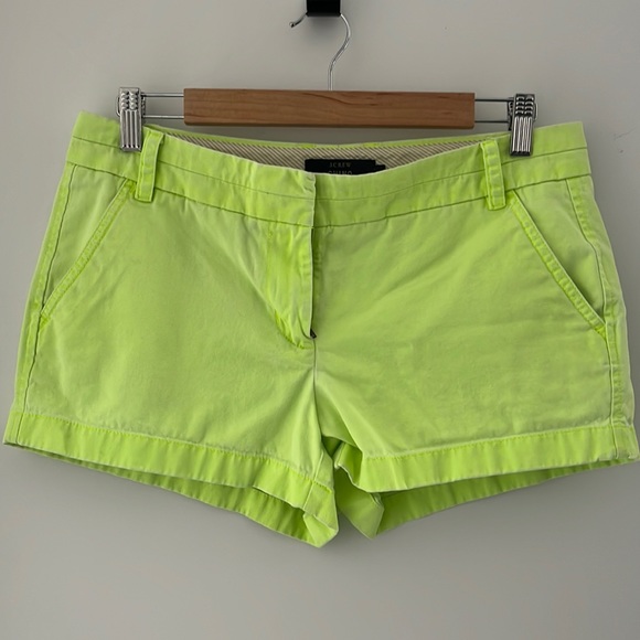 J. Crew | Shorts | J Crew Chino Shorts Size 6 Muted Neon Yellow Color ...